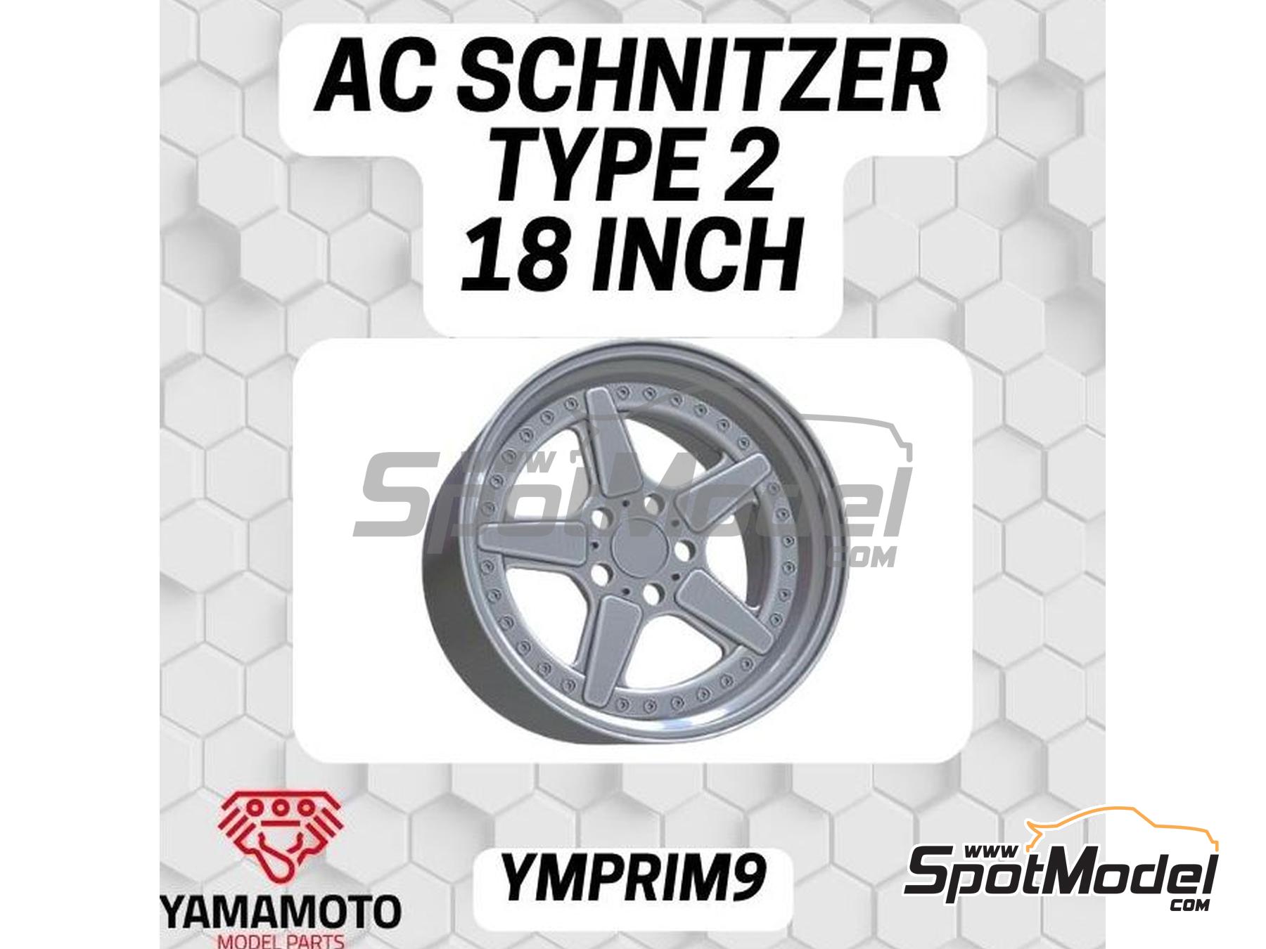 Yamamoto Model Parts YMPRIM9: Rims 1/24 scale - AC Schnitzer Type 2 18 inches - 4 units (ref ...